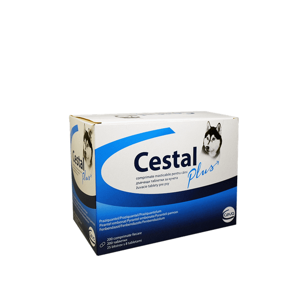 CESTAL PLUS / PRAZIQUANTEL, PYRANTEL, FENBENDAZOLE / 1 BOX / 200 TABLETS