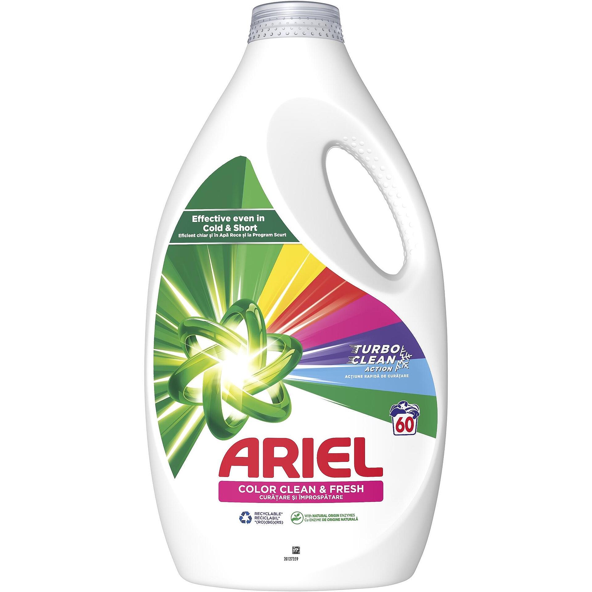 Ariel Color Clean & Fresh течен перилен препарат, 60 пранета | 3 л | на ...