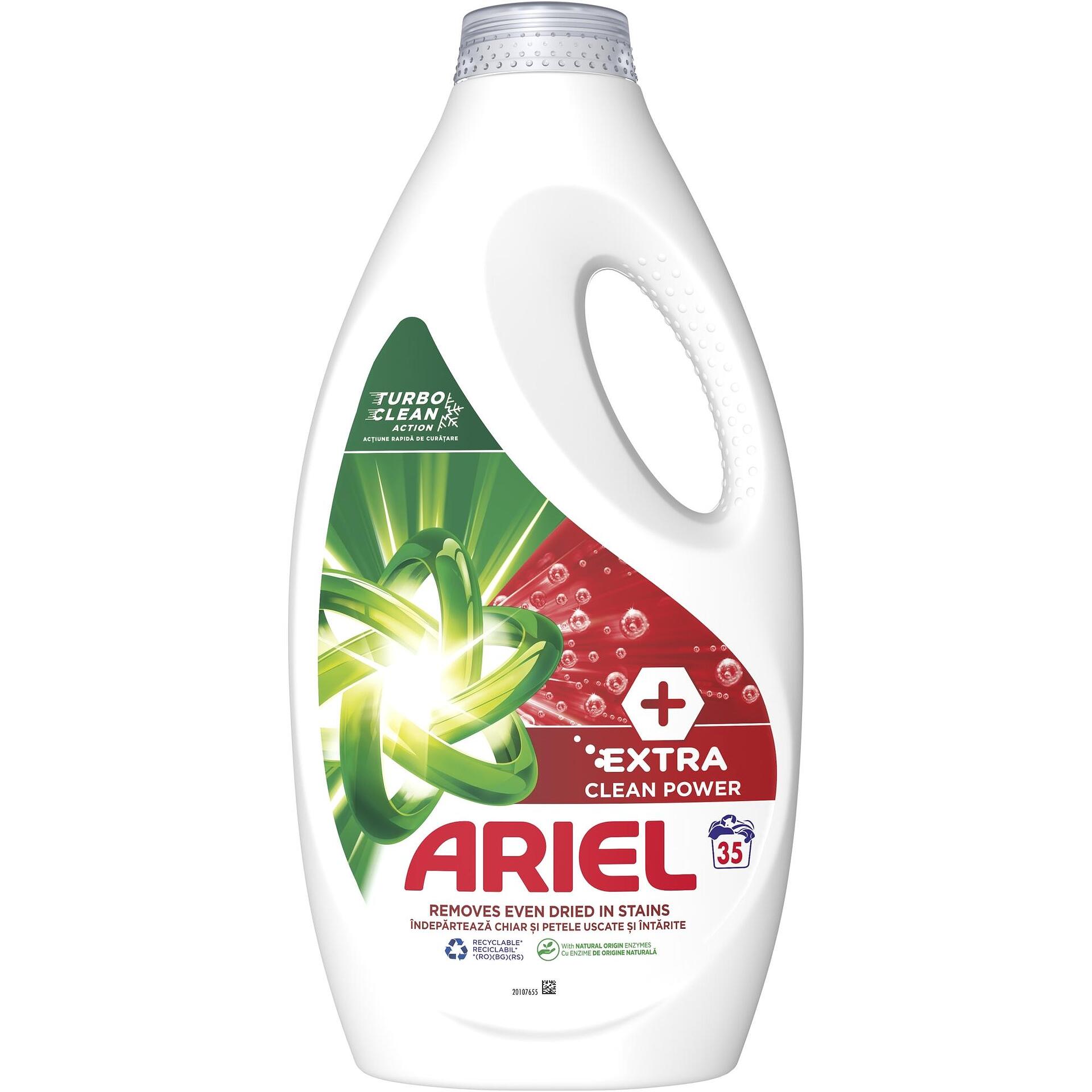 Ariel Extra Clean Power течен препарат за пране, 35 пранета | 1.75 л ...