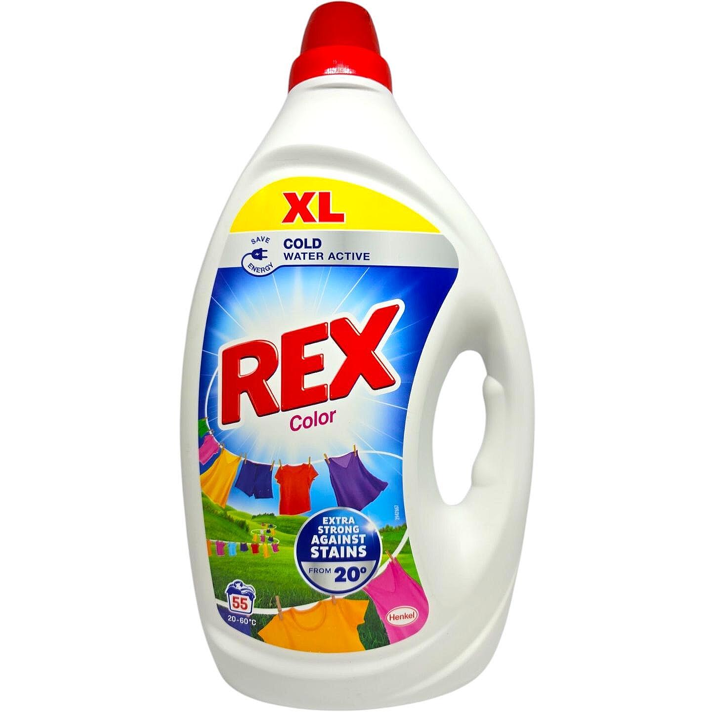 Rex Color течен препарат за пране, 55 пранета | 2.475 л | на изгодна ...