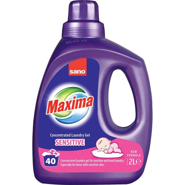 Sano Maxima Sensitive течен перилен препарат, 40 пранета | 2 л | на ...