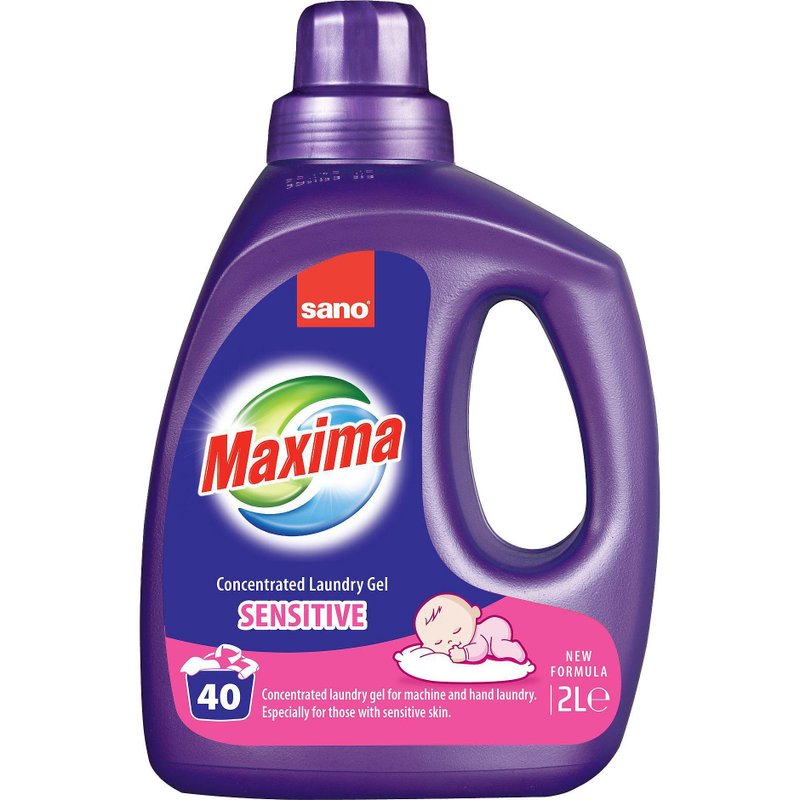 Sano Maxima Sensitive течен перилен препарат, 40 пранета | 2 л | на ...