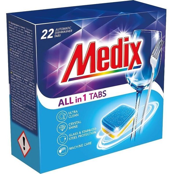 Medix All in 1 Tabs таблетки за миялна машина | 22 бр. | на изгодна ...