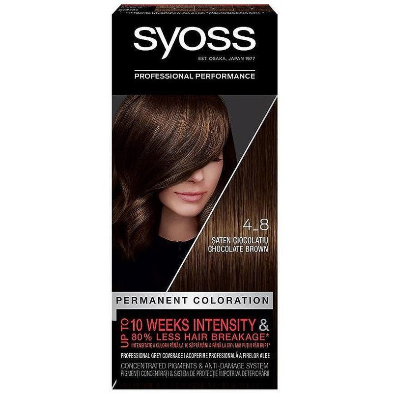 Syoss Color боя за коса шоколадово кафяв, 4-8 | 1 бр. | на изгодна цена ...