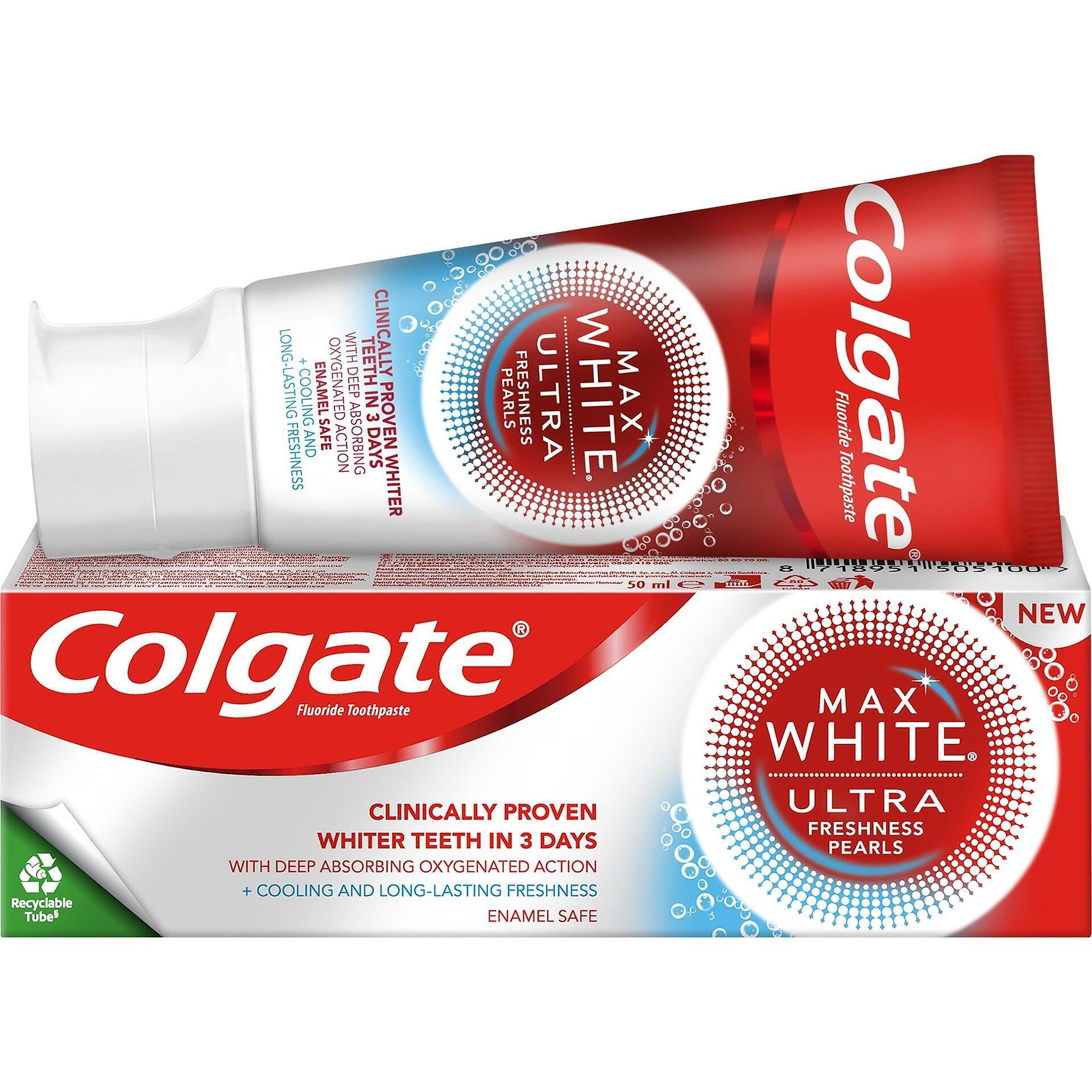 Colgate Max White Ultra паста за зъби Freshness Pearls | 50 мл | на ...