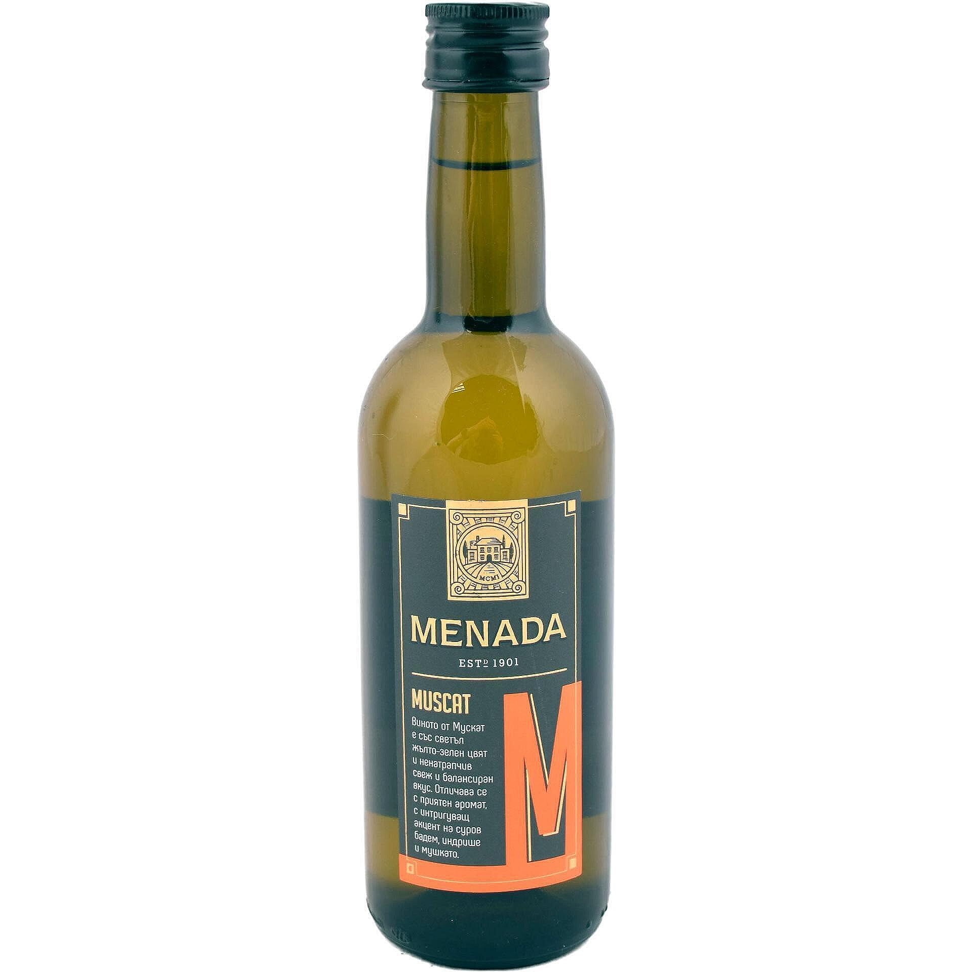 Menada бяло вино мускат | 187 мл | на изгодна цена с доставка в ...