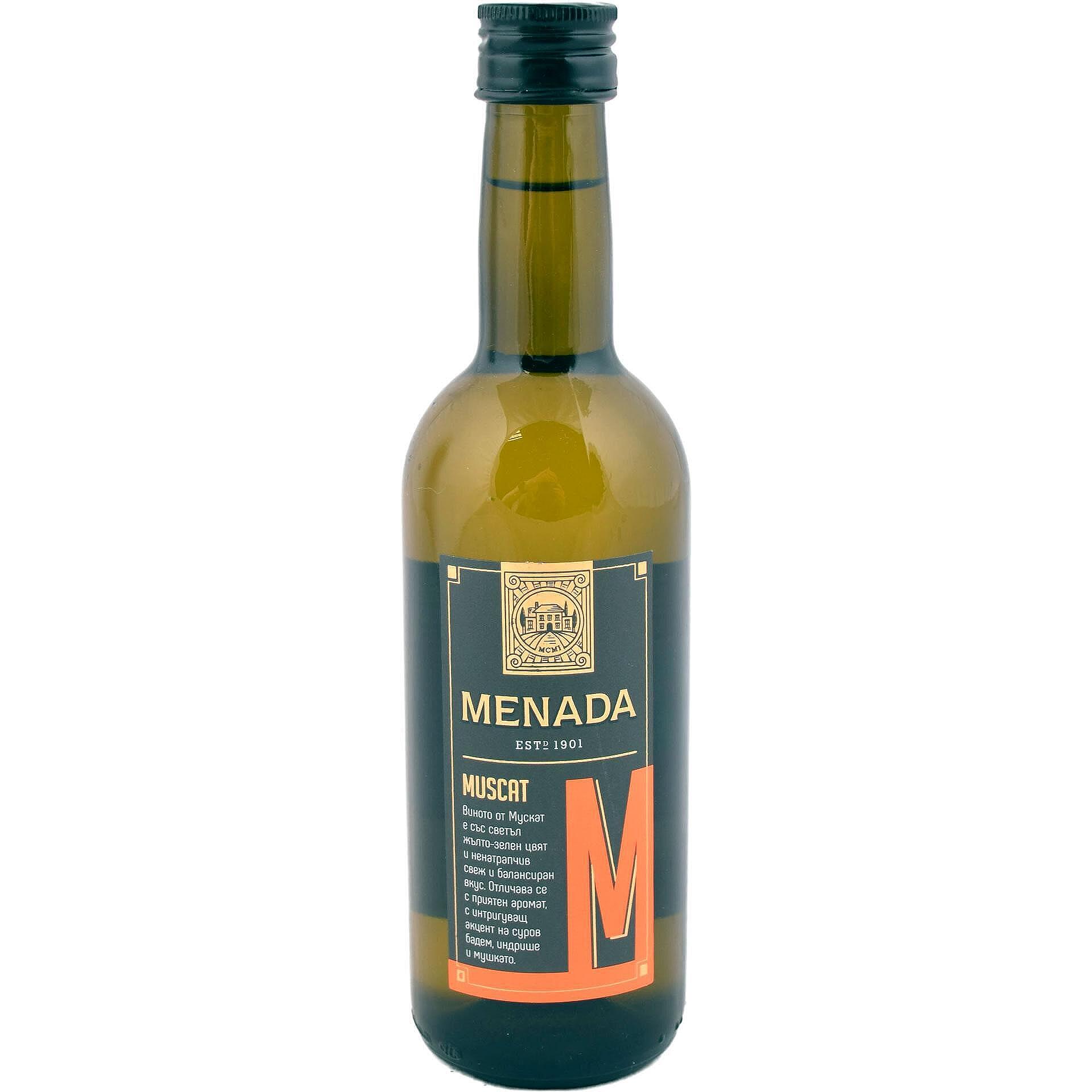 Menada бяло вино мускат | 187 мл | на изгодна цена с доставка в ...