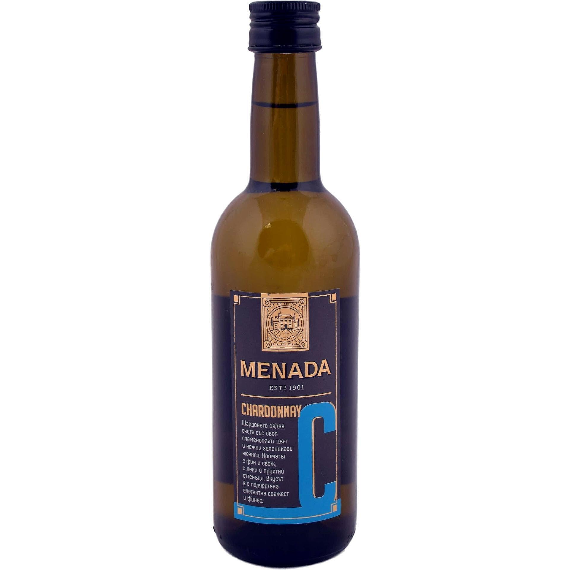 Menada бяло вино шардоне | 187 мл | на изгодна цена с доставка в ...