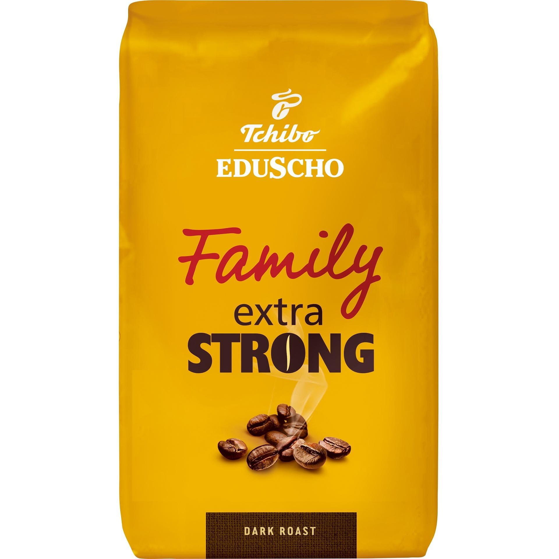 Tchibo Eduscho Family Extra Strong кафе на зърна | 1 кг | на изгодна ...