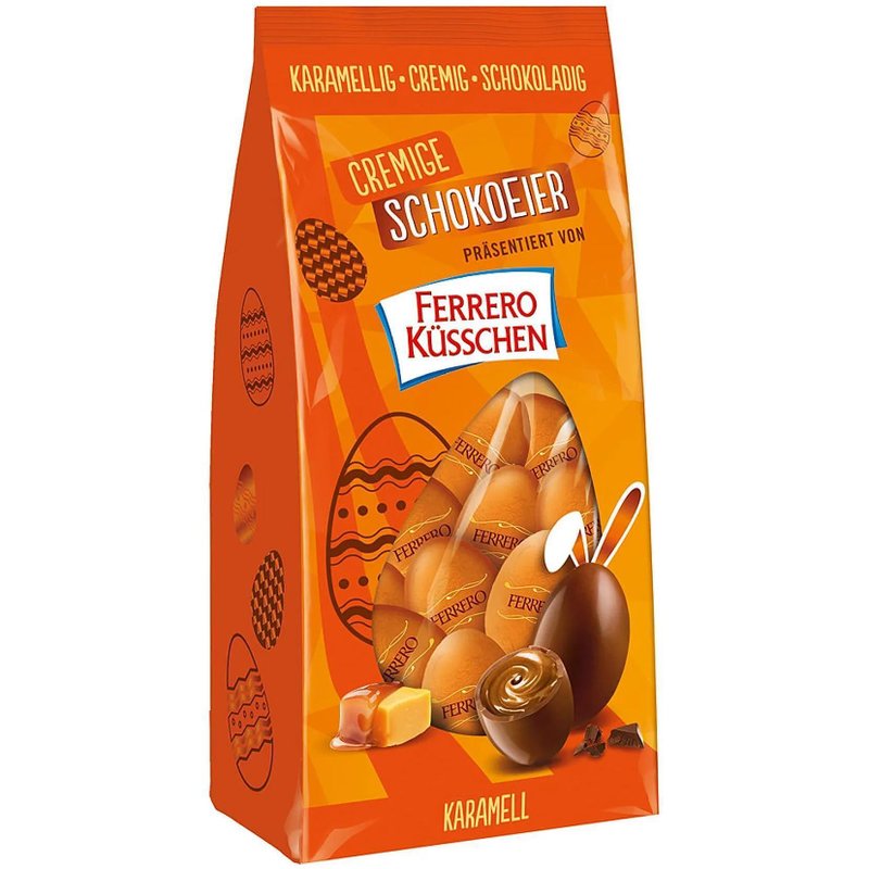 Ferrero Kusschen шоколадови яйца с крем от карамел | 100 г | на изгодна ...