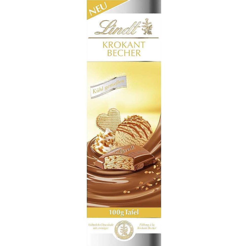 Lindt млечен шоколад с крокант и ванилов крем | 100 г | на изгодна цена ...