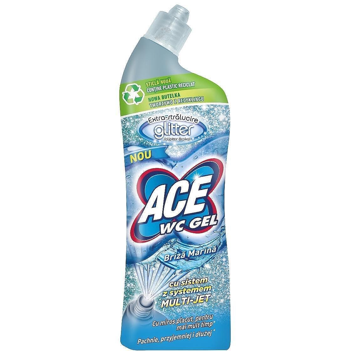 Ace WC Gel Glitter препарат за тоалетна талк и бял мускус | 700 мл | на ...