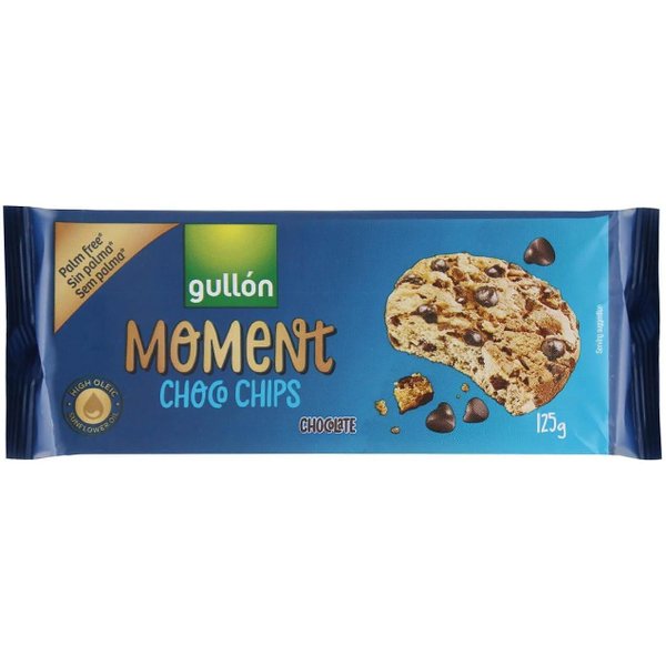 Gullon Choco Chips бисквити с парченца черен шоколад | 125 г | на ...