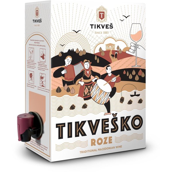 Tikves вино розе, Bag in Box | 3 л | на изгодна цена с доставка в ...