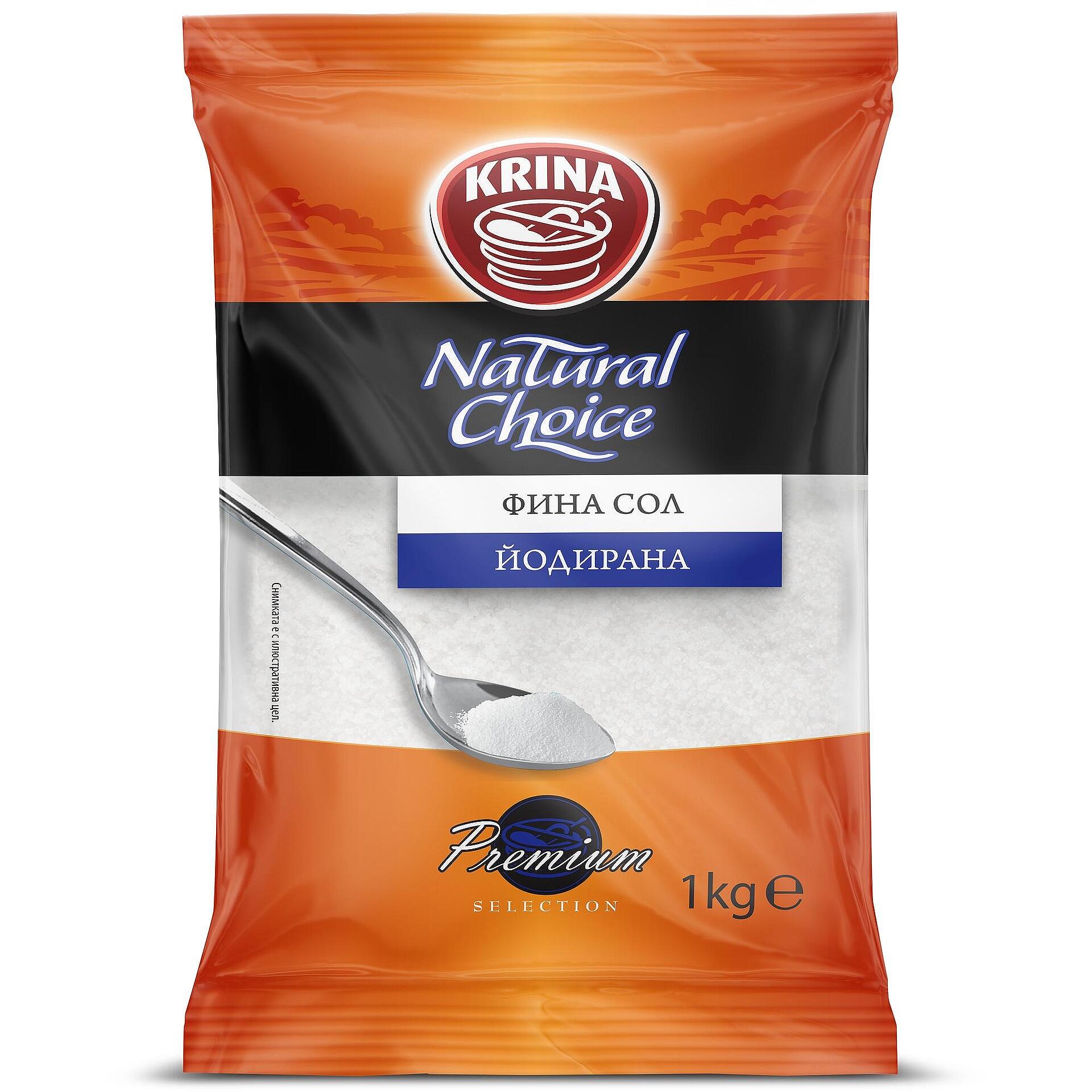 Krina Natural Choice сол фина | 1 кг | на изгодна цена с доставка в ...