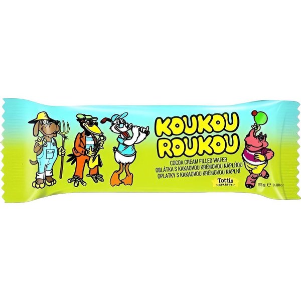 Koukouroukou Retro вафла със стикери | 25 г | на изгодна цена с ...