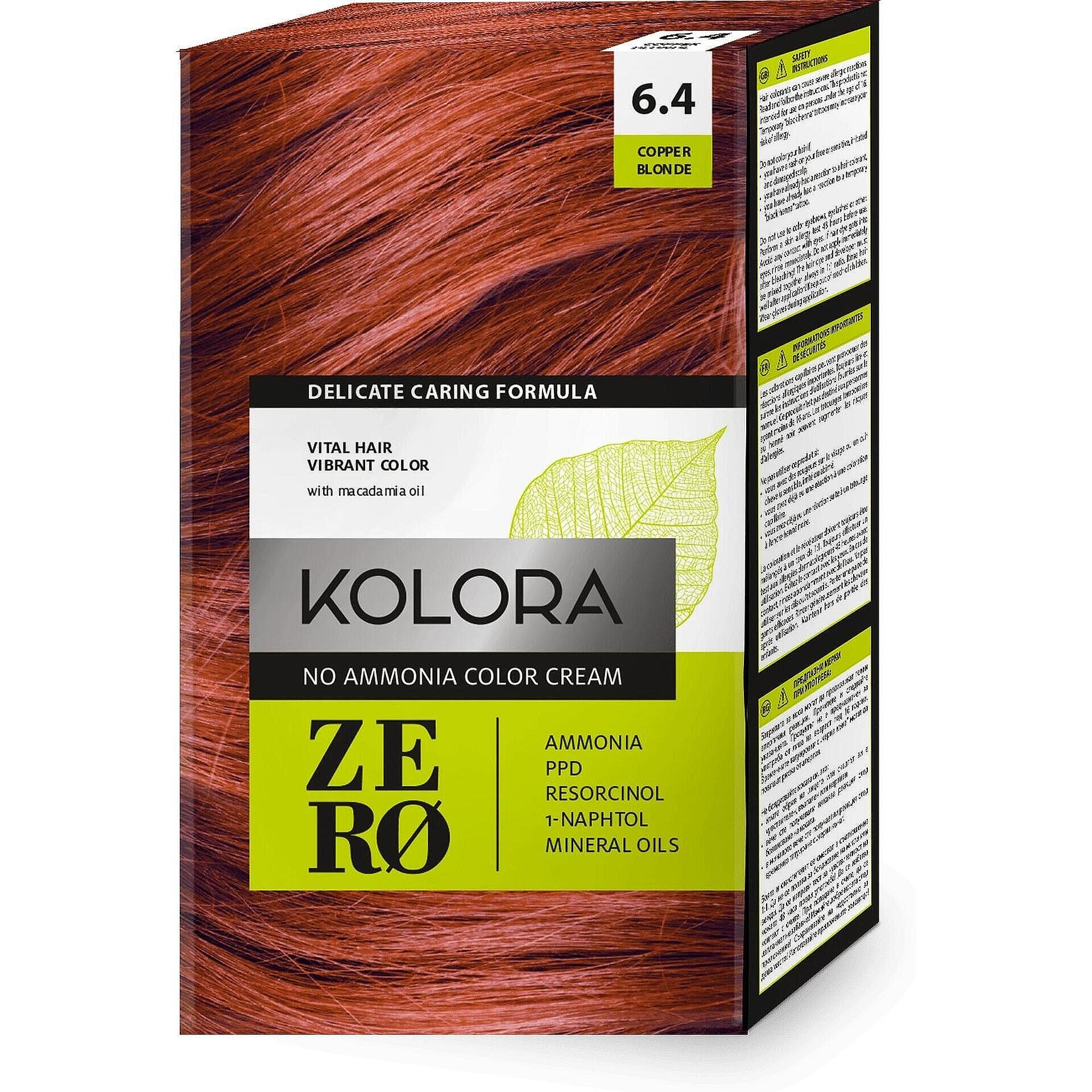 Kolora Zero боя за коса Copper Blond 6.4 | 1 бр. | на изгодна цена с доставка в България от Limon.bg