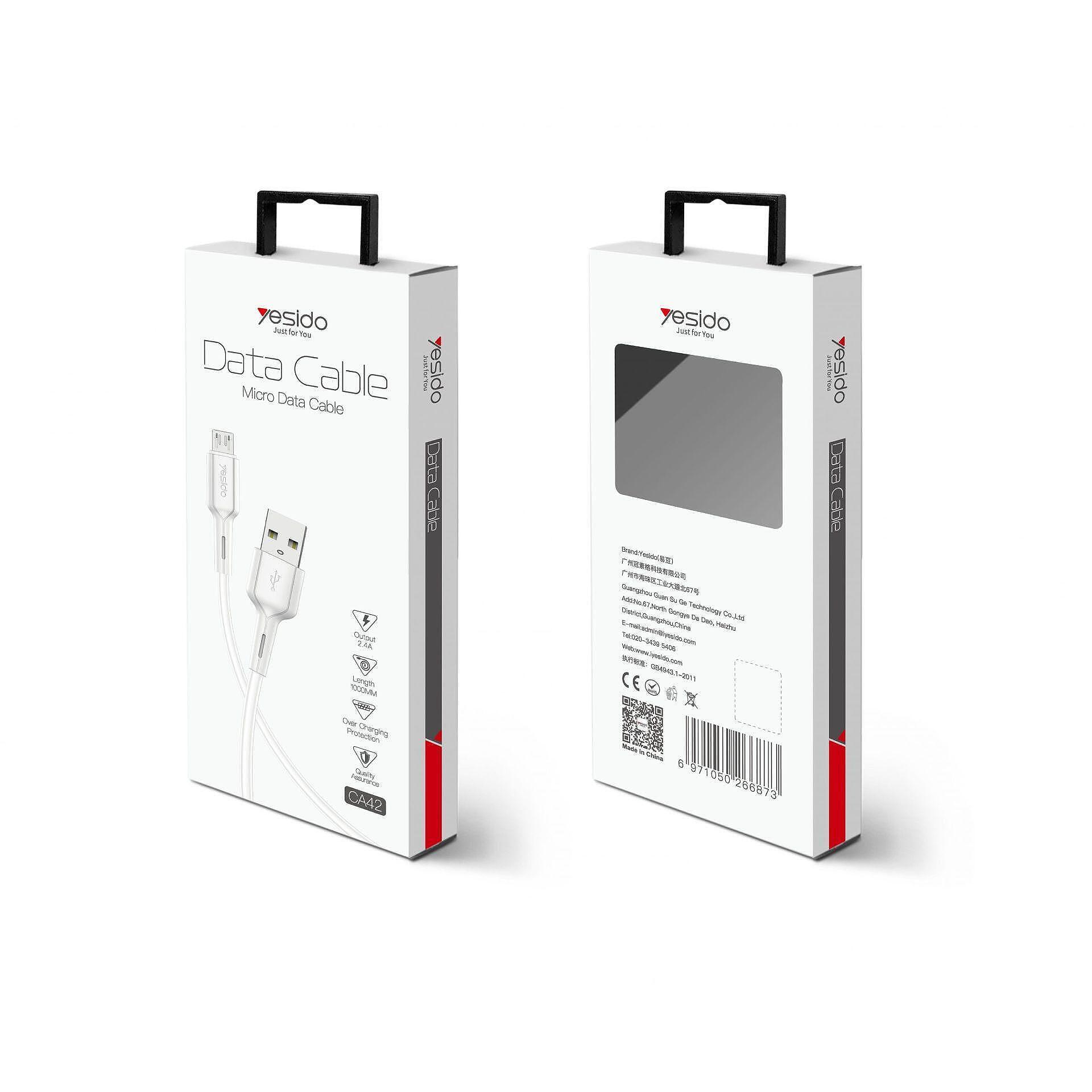 Yesido кабел за телефон Micro USB | 95 г | на изгодна цена с доставка в България от Limon.bg