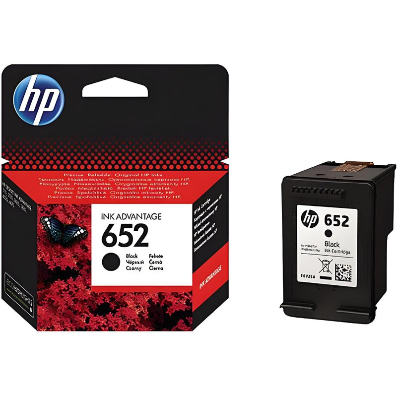 Оригинална мастилена глава, HP 652 BK