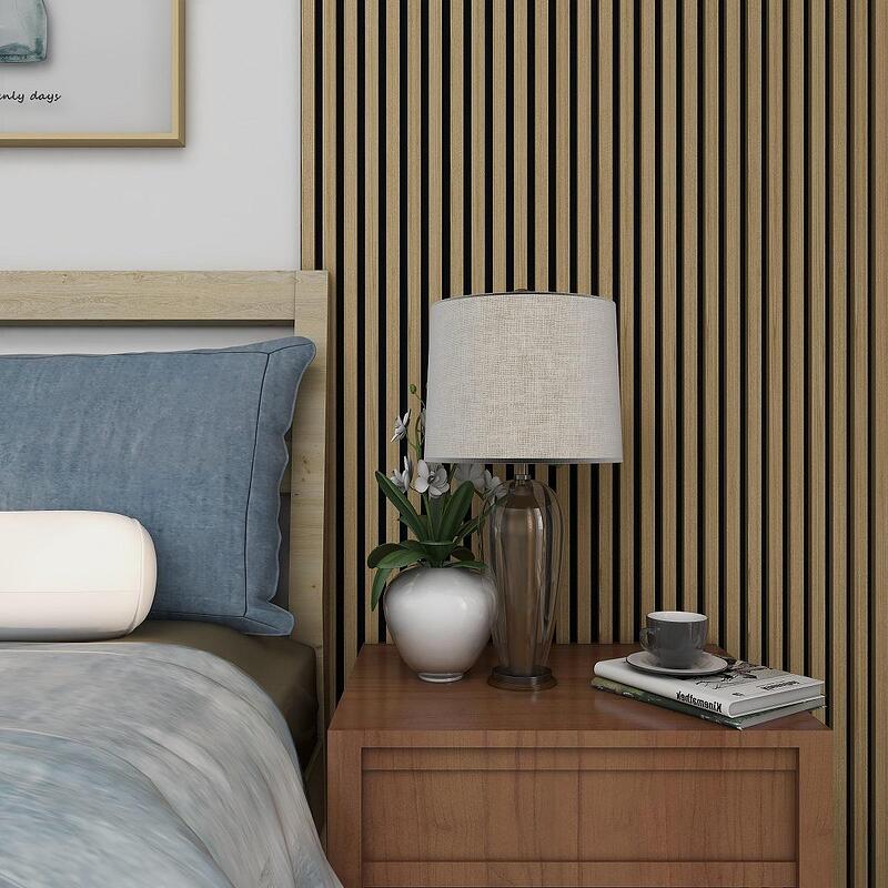 Акустичен панел стенна декорация ламперия JM1114-MBW-10WV