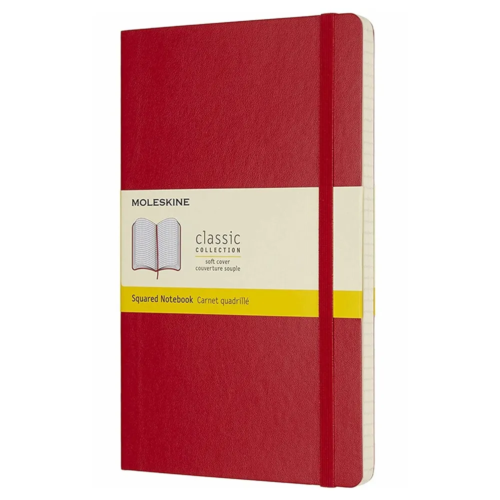 Тефтер Moleskine Classic - Scarlet Red, А5, с меки корици, на ...