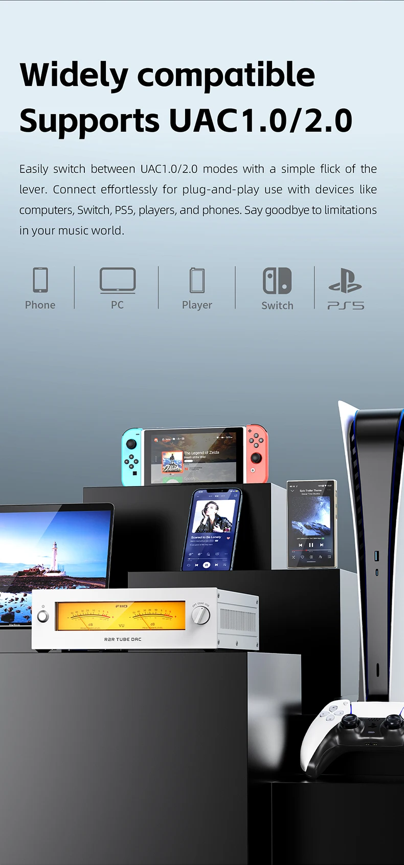 FiiO WARMER R2R Tube DAC/Amp – Fully Balanced 24-Bit R2R