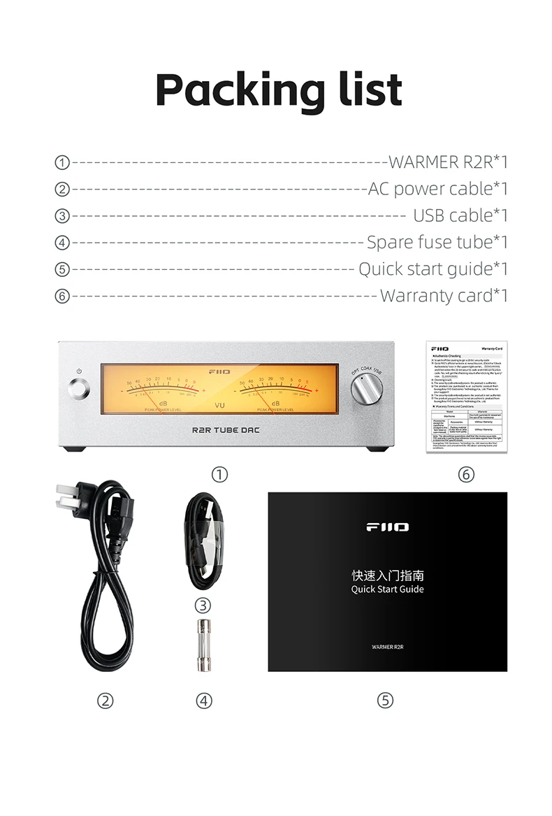FiiO WARMER R2R Tube DAC/Amp – Fully Balanced 24-Bit R2R