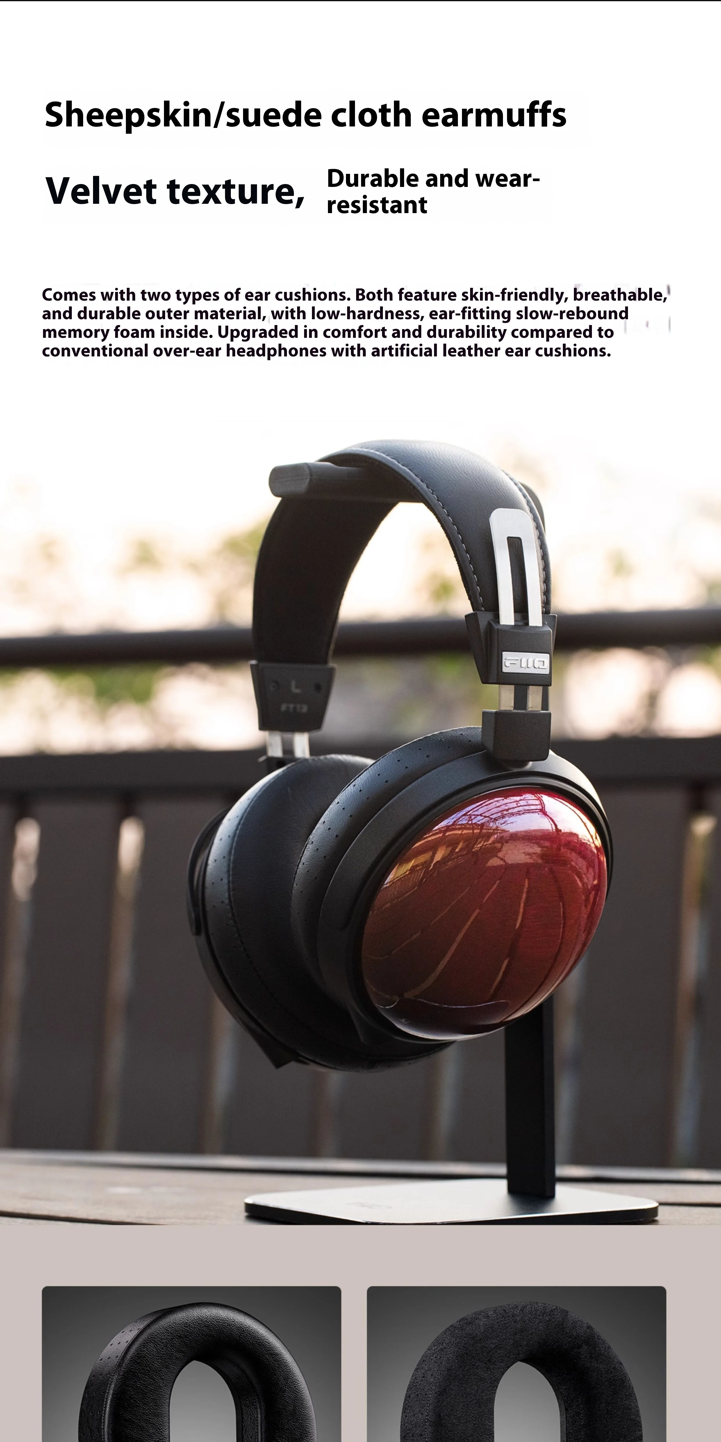 FIIO FT13 60 mm Purpleheart Wood Closed-Back Headphones | Fiio.eu
