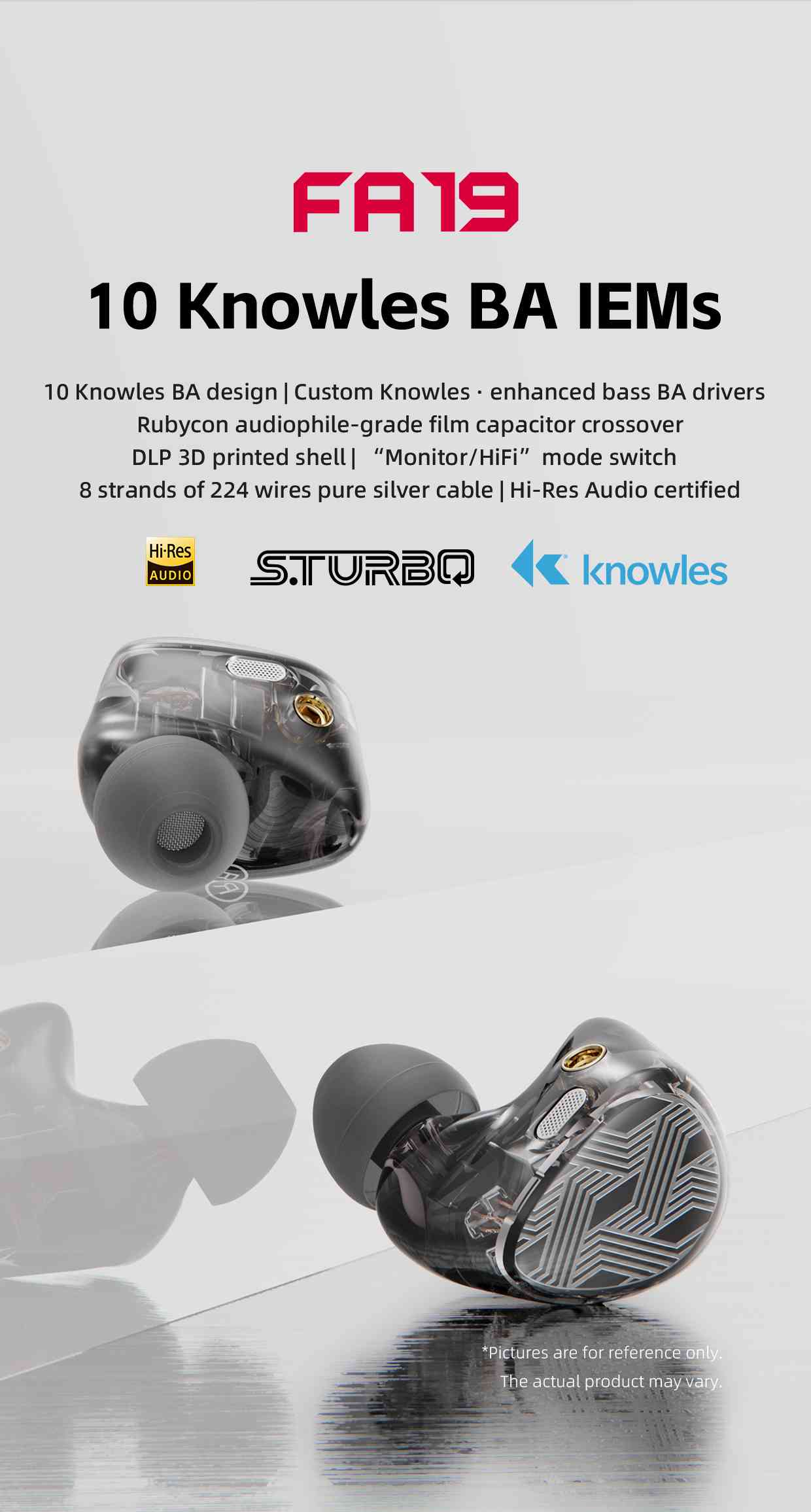 FiiO FA19 10 Knowles BA Driver IEMs