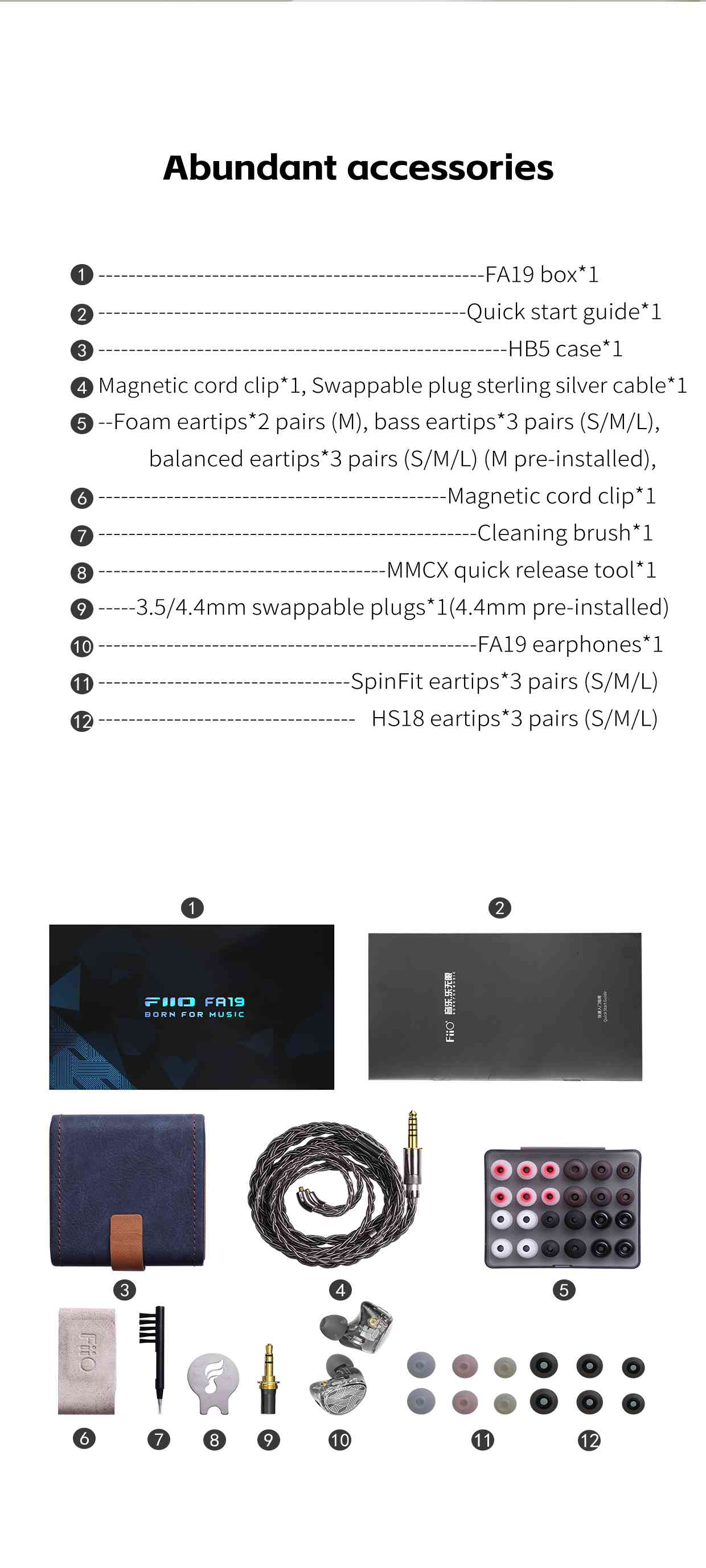 FiiO FA19 10 Knowles BA Driver IEMs