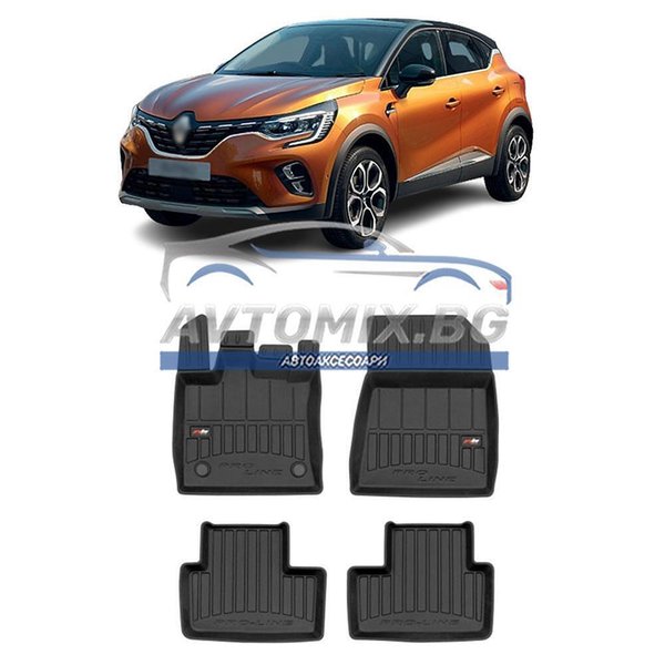 Гумени стелки зa Renault Capture след 2019 г., ProLine 3D