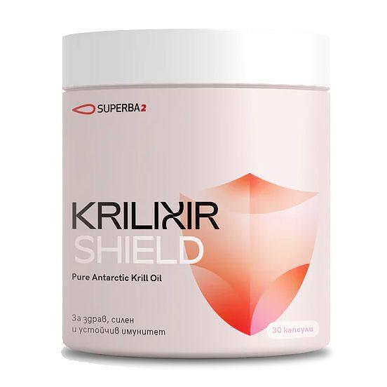 Krill Oil Масло от антарктически крил за сърцето, мозъка и черния дроб х60 капсули Krilixir