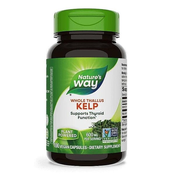 Келп (кафяви водорасли) 600 мг х100 капсули Nature's Way