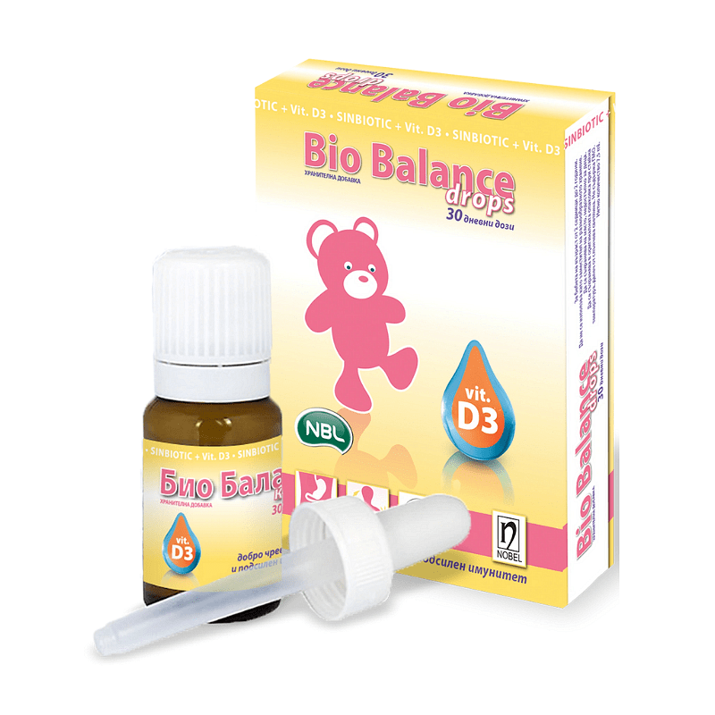 Bio Balance drops Пробиотични капки за бебета х7.5 мл Nobel Pharma