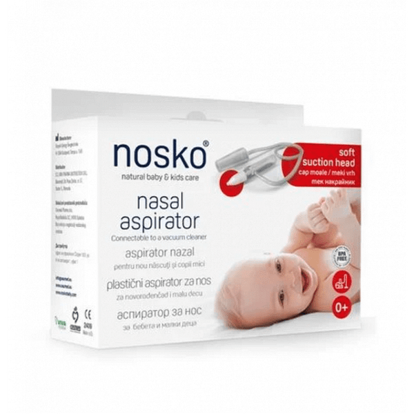Nosko Аспиратор за нос за деца с мек накрайник 0М+