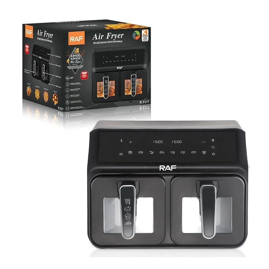Airfyer RAF Diamond LuXmAX Двойна Кошница, 9.0 Литра,2200 W, Без Мазнина + Подарък Книжка с ...