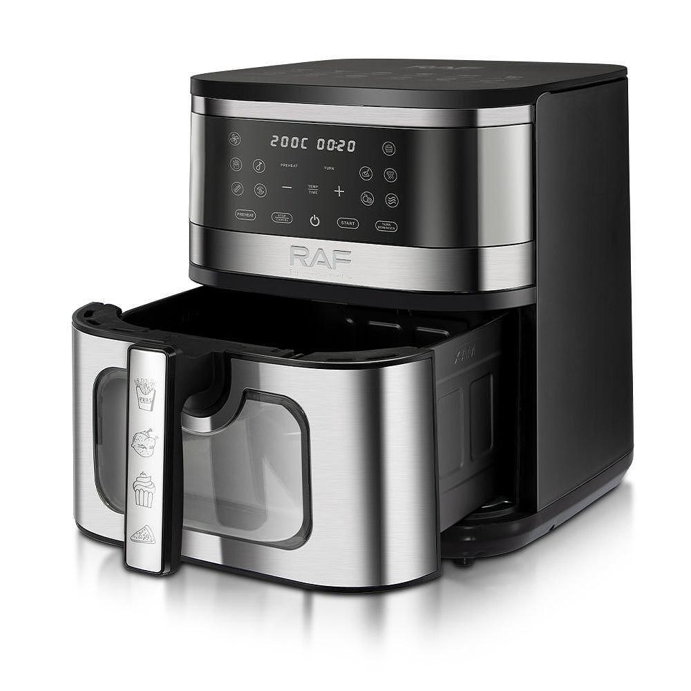 Airfryer RAF Maximus DualCrisp, 8 Литра, 1700W, Без Мазнина, С Горен и Долен Реотан + Подарък ...