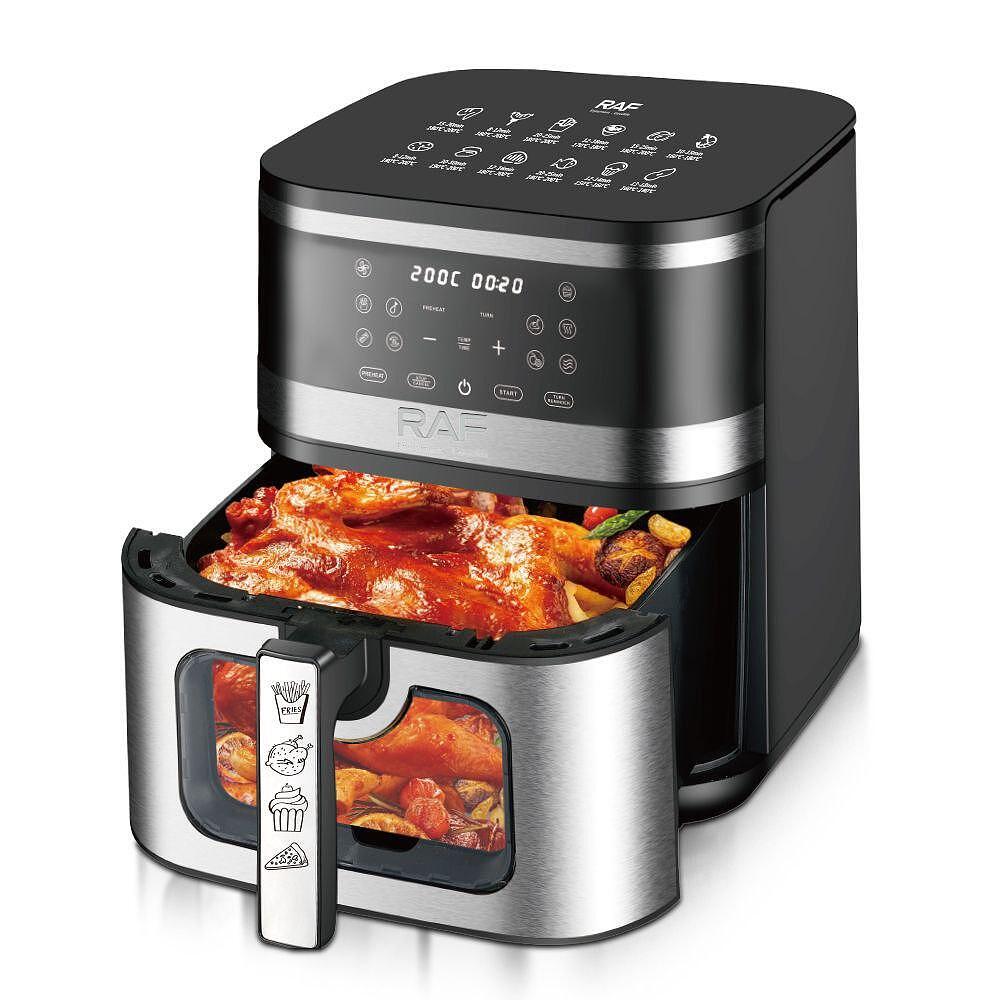 Airfryer RAF Maximus DualCrisp, 8 Литра, 1700W, Без Мазнина, С Горен и Долен Реотан + Подарък ...