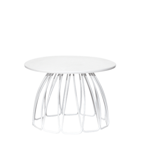 Метална стойка за блок маса Ø25хh18cm БЯЛА