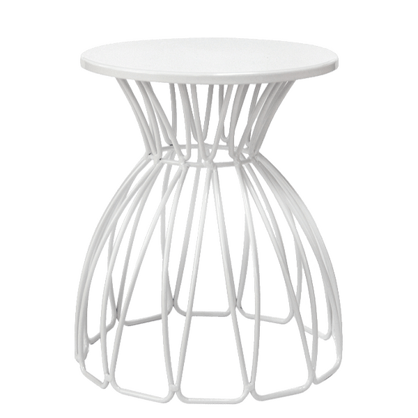 Метална стойка за блок маса Ø20хh25cm БЯЛА