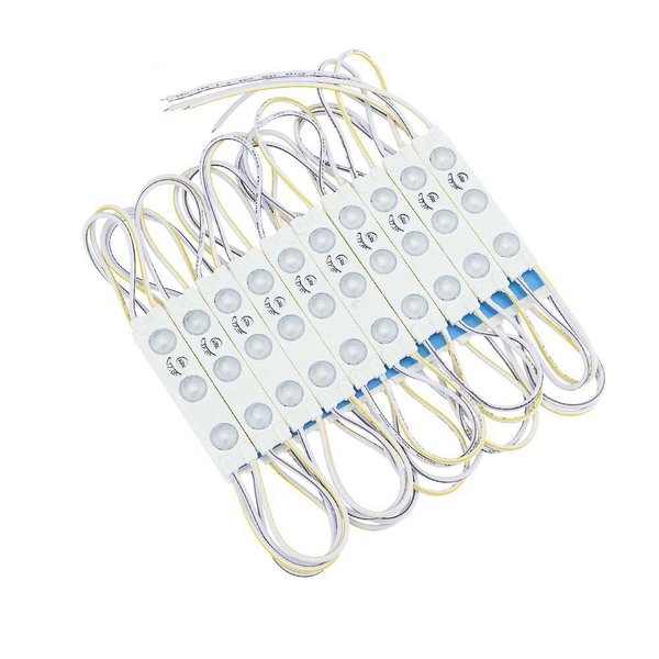 OPTONICA | LED МОДУЛ С ЛУПА 3 2835 160° DC12V 0.72W 58x12mm IP65 СИН