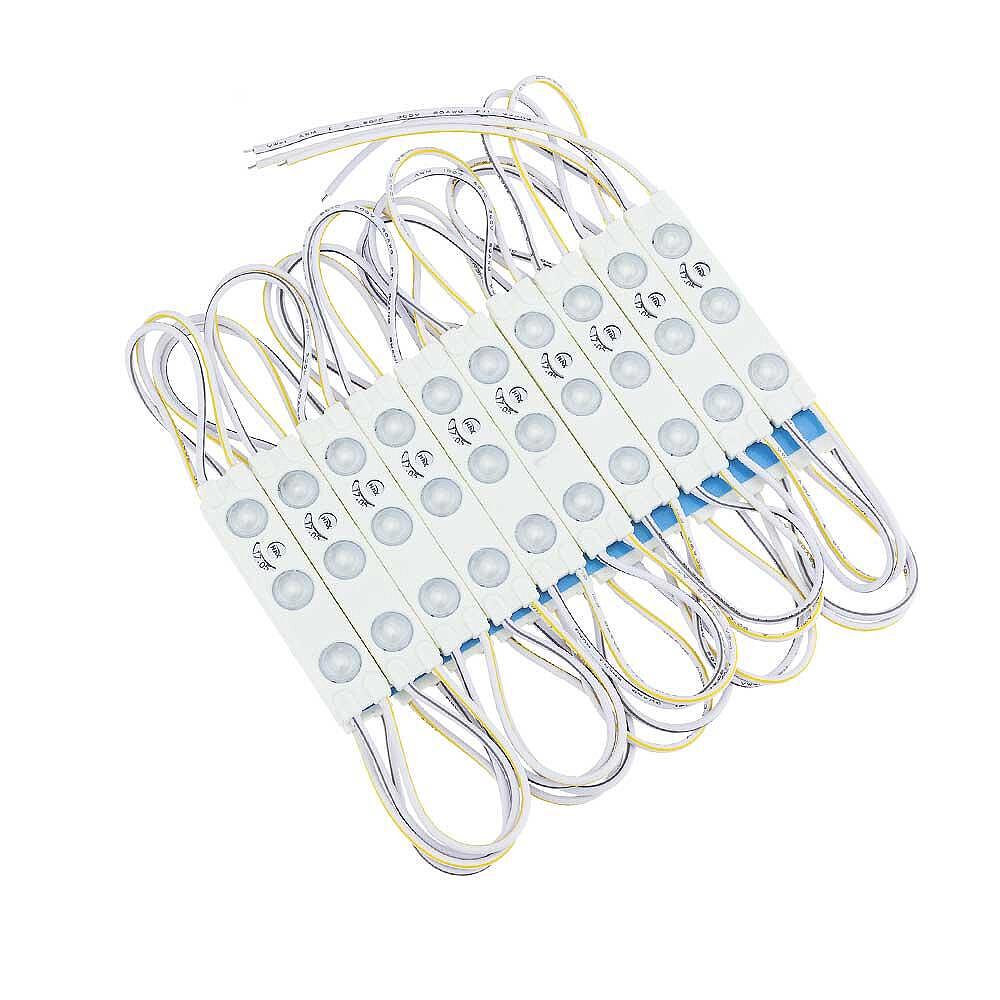 OPTONICA | LED МОДУЛ С ЛУПА 3 2835 160° DC12V 0.72W 58x12mm IP65 СИН