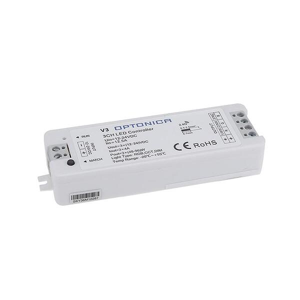 OPTONICA | LED RGB КОНТРОЛЕР 4Ax3CH 144W-12V/288W-24V V3 ПОСТОЯНЕН ВОЛТАЖ