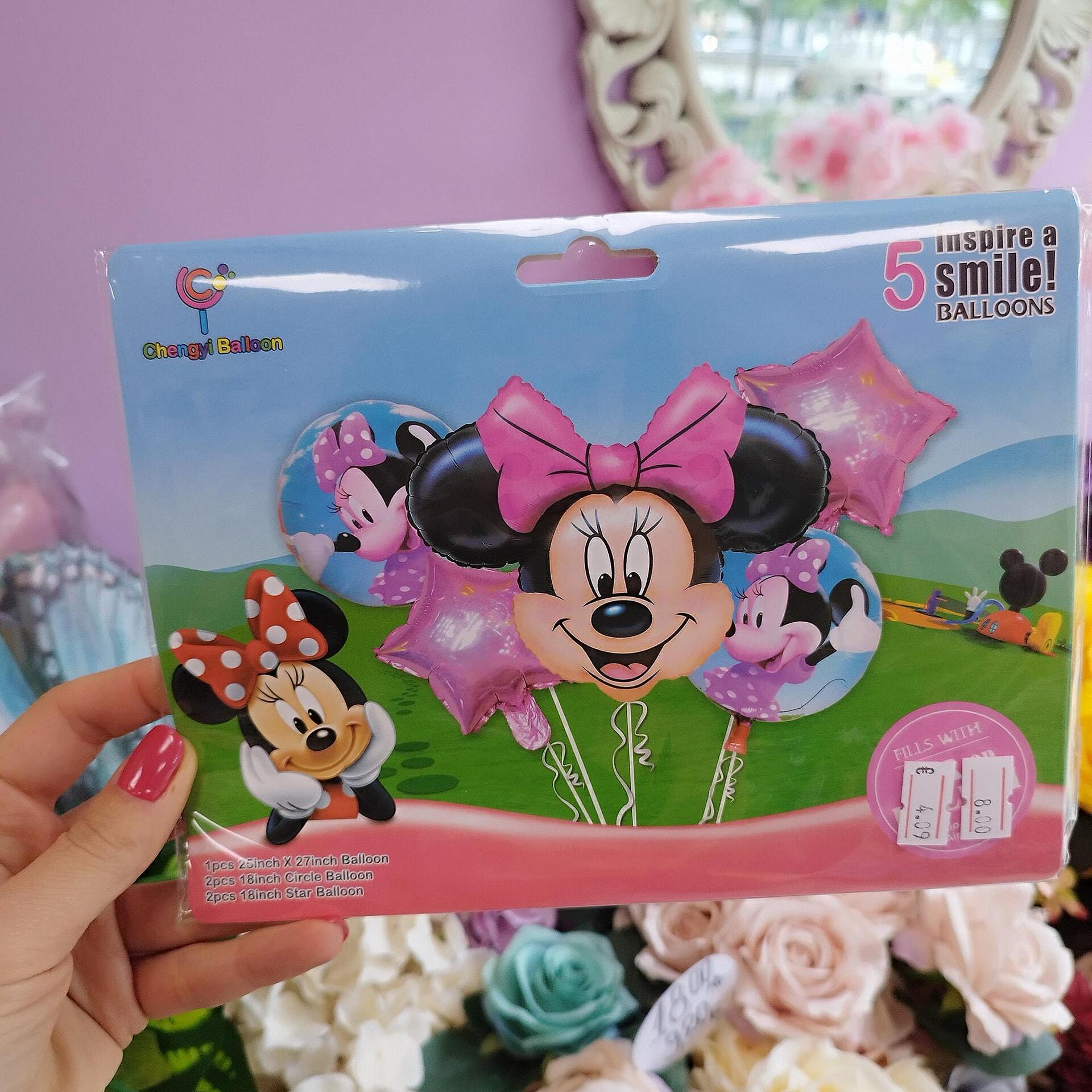 БАЛОНИ МИНИ МАУС / СЕТ 5 БРОЯ