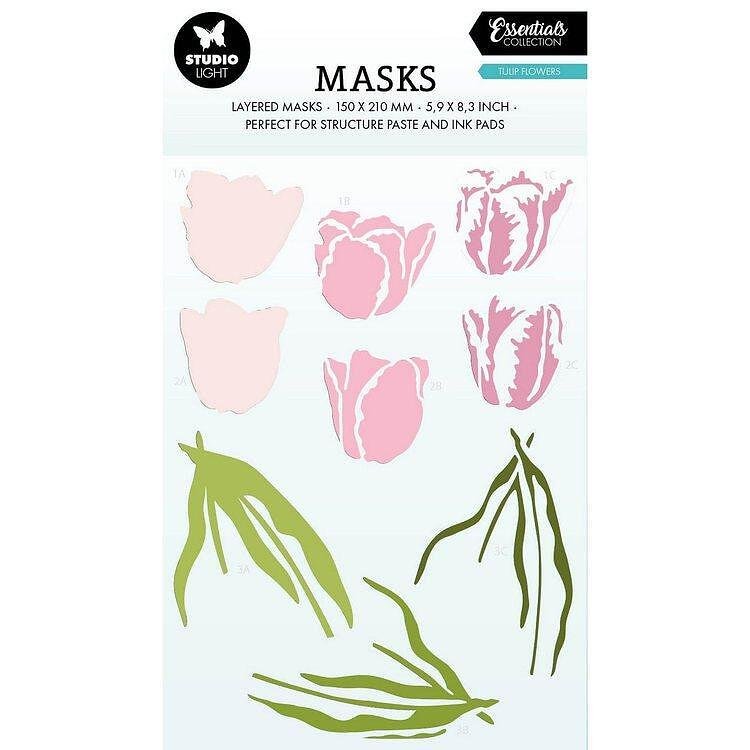 Шаблон стенсил Layered masks Tulip Flowers