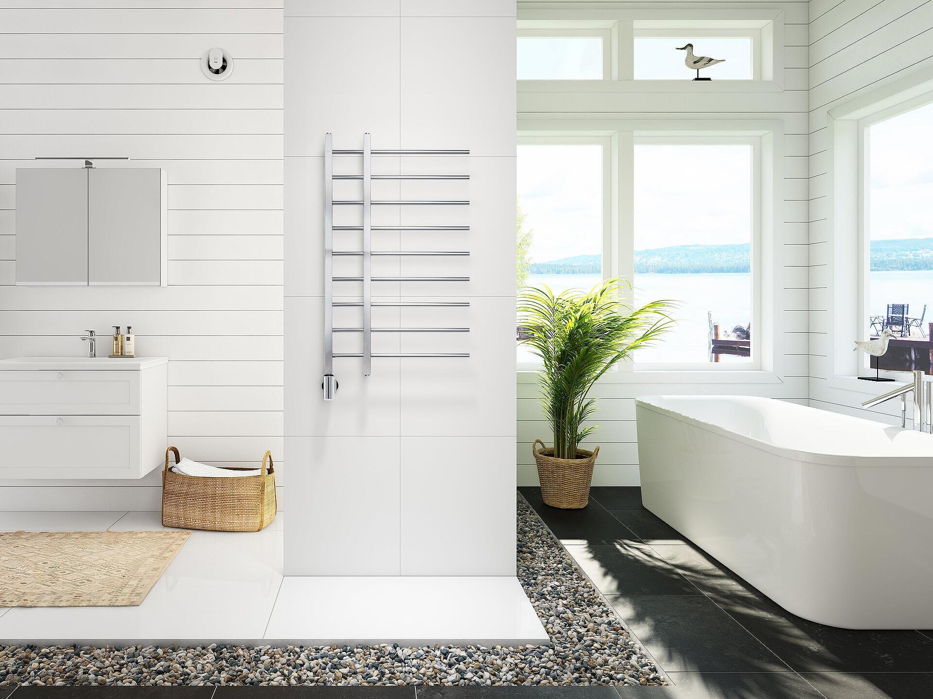 Smart вентилатор за баня Pax Norte, бял