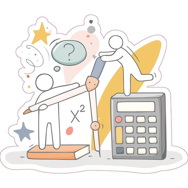 STEM Стикер, Математика и информатика - Математика, комплект D5, 100 cm ...