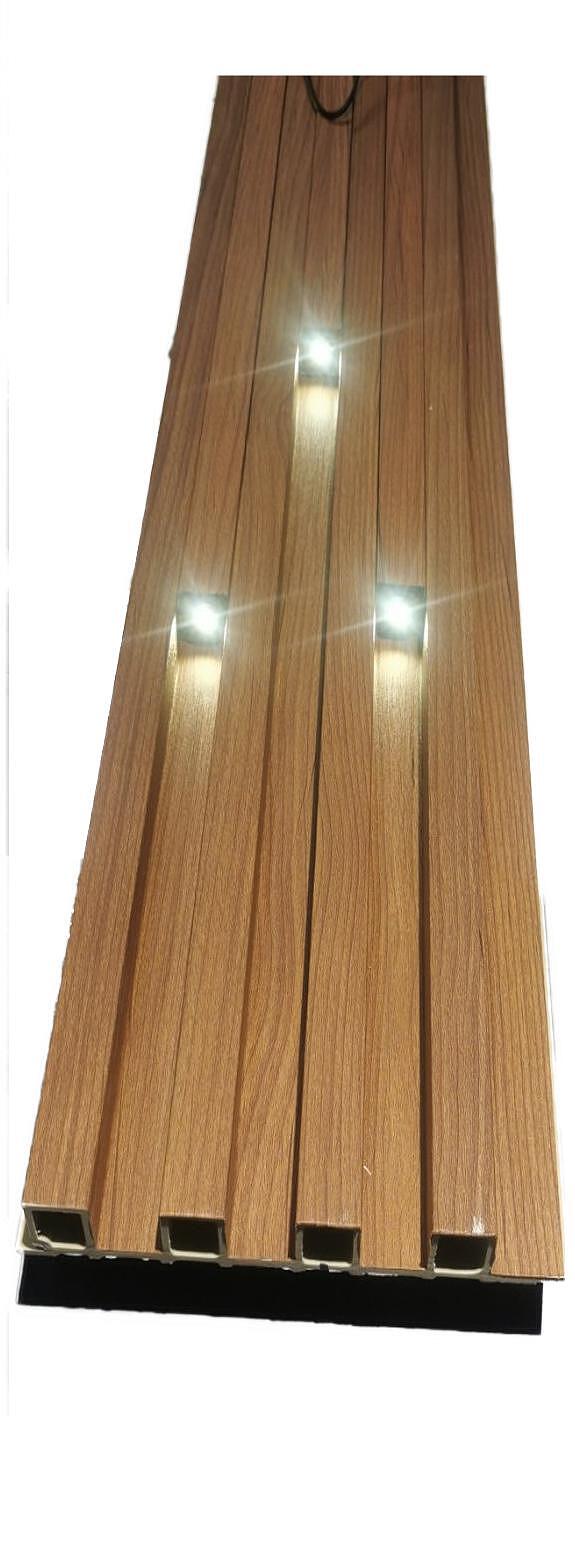 WPC декоративен панел с LED осветление – модел 2008 Стенен WPC панел с ...