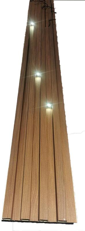 WPC декоративен панел с LED осветление – модел 2008 Стенен WPC панел с ...