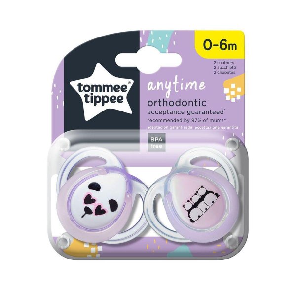 Ортодонтични залъгалки Tommee Tippee Anytime, 0-6м